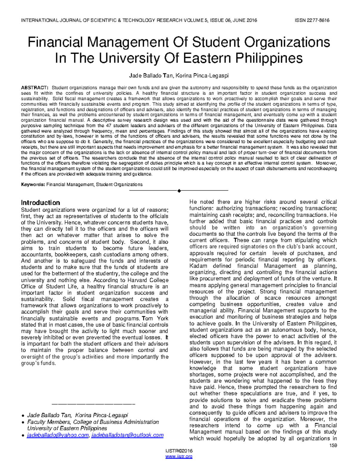 Financial Management Best Practices in Student Orgs: UEP Study - Studocu
