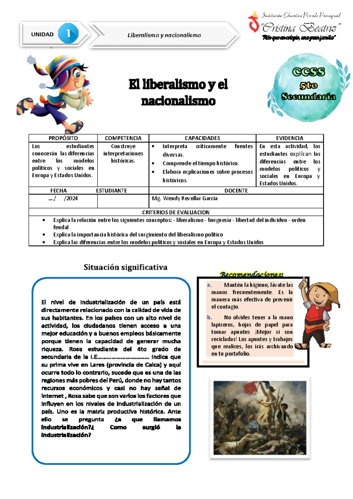 Análisis de Actividad CCSS 5°: Modelos Políticos y Sociales en Europa y ...