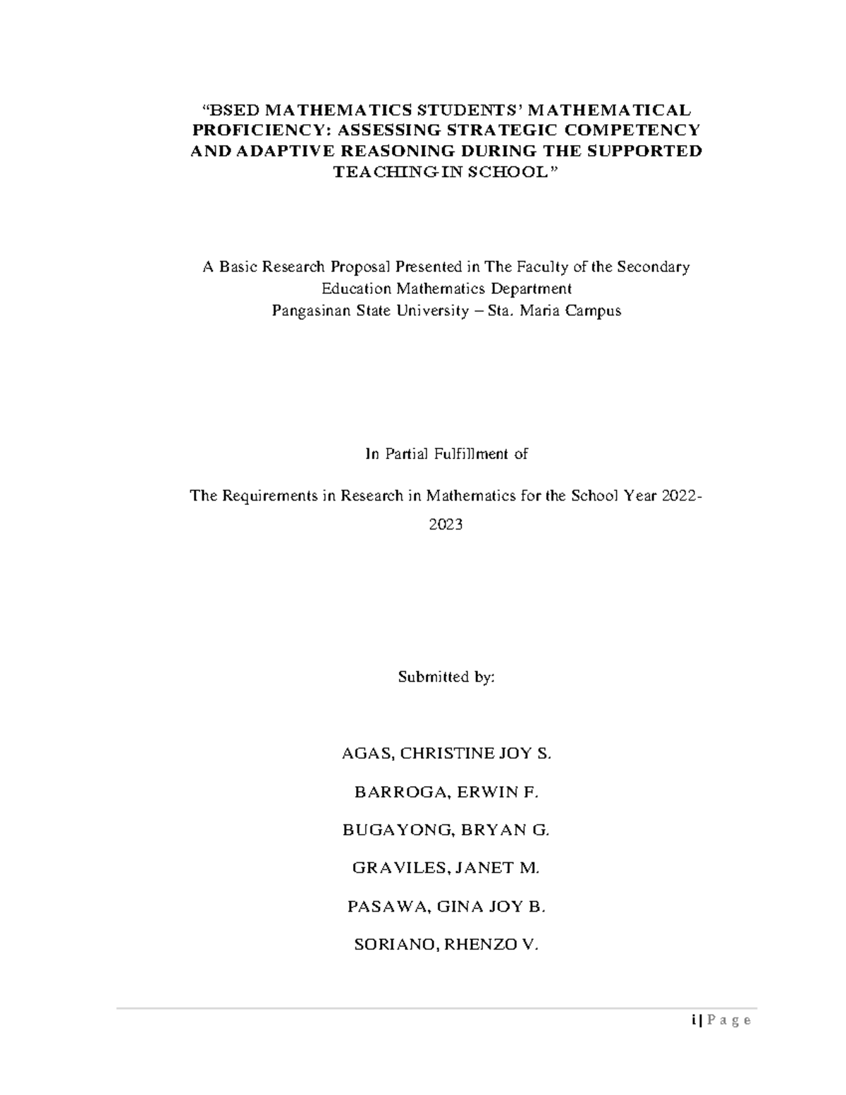 BSED-MATH 120 Final Exam: Assessing Students' Mathematical Proficiency - Studocu