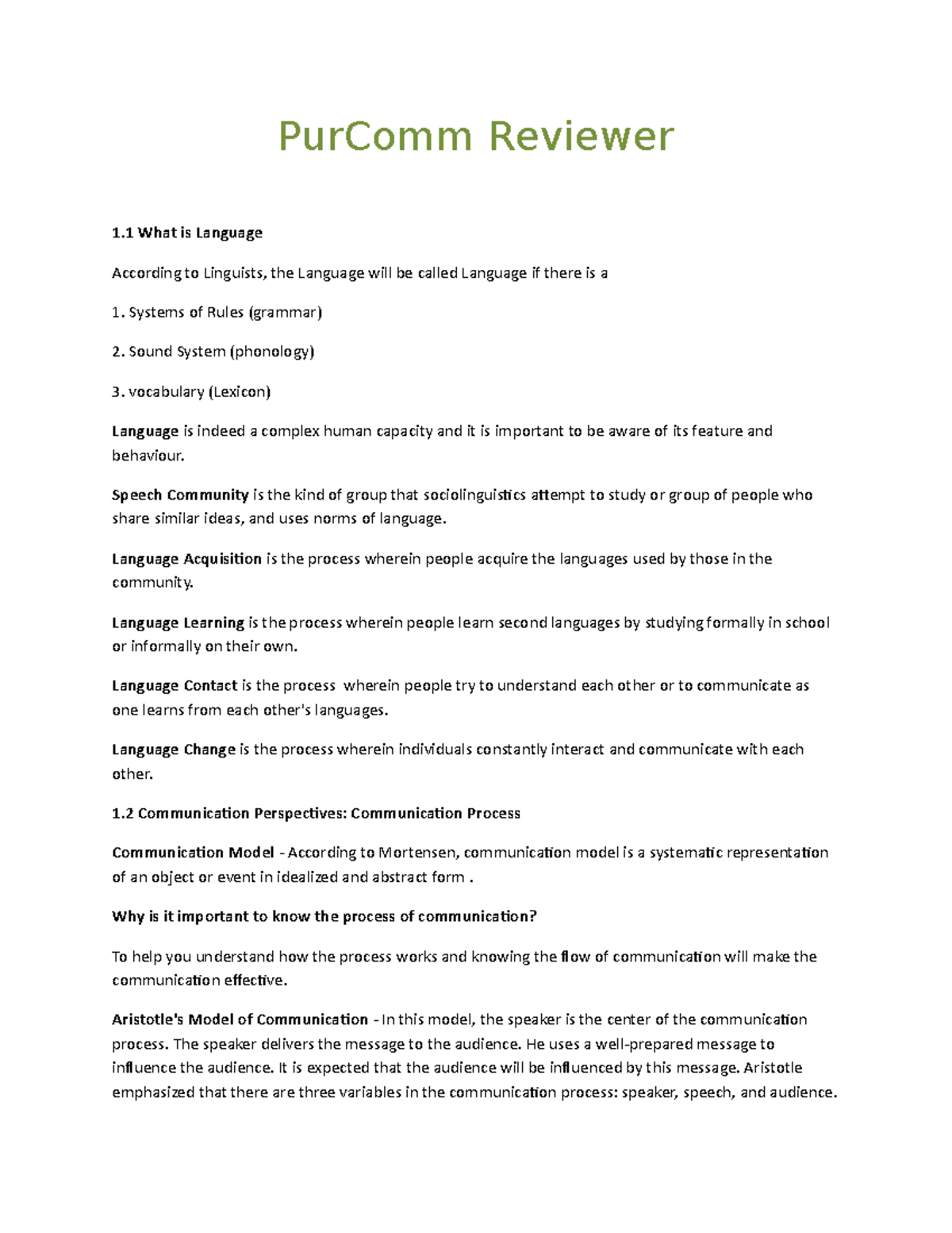 Pur Comm-Reviewer - ms room guide - Industrial Engineering - DLSU - Studocu