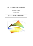MAST10006 - Melbourne - Calculus 2 - Studocu