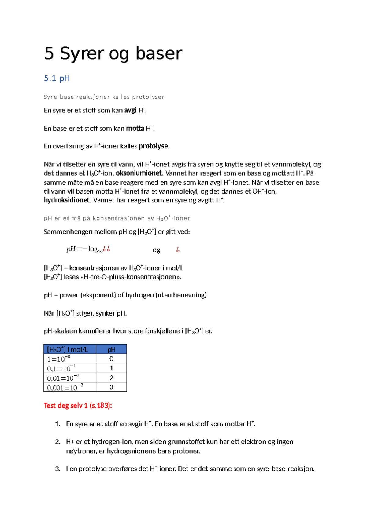 Kapittel 3 - Reaksjoner og Beregninger i Kjemi (KJEM101) - Studocu