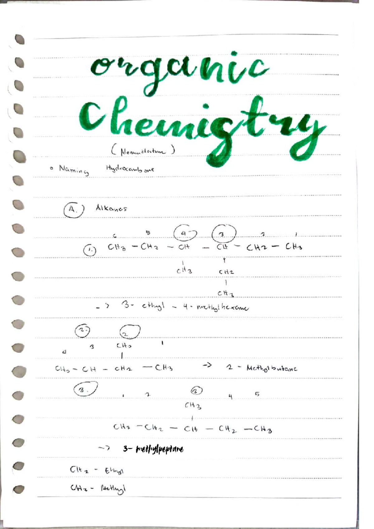 Organic Chemistry (Nommelastime) - Summary of Hydrocarbons and ...