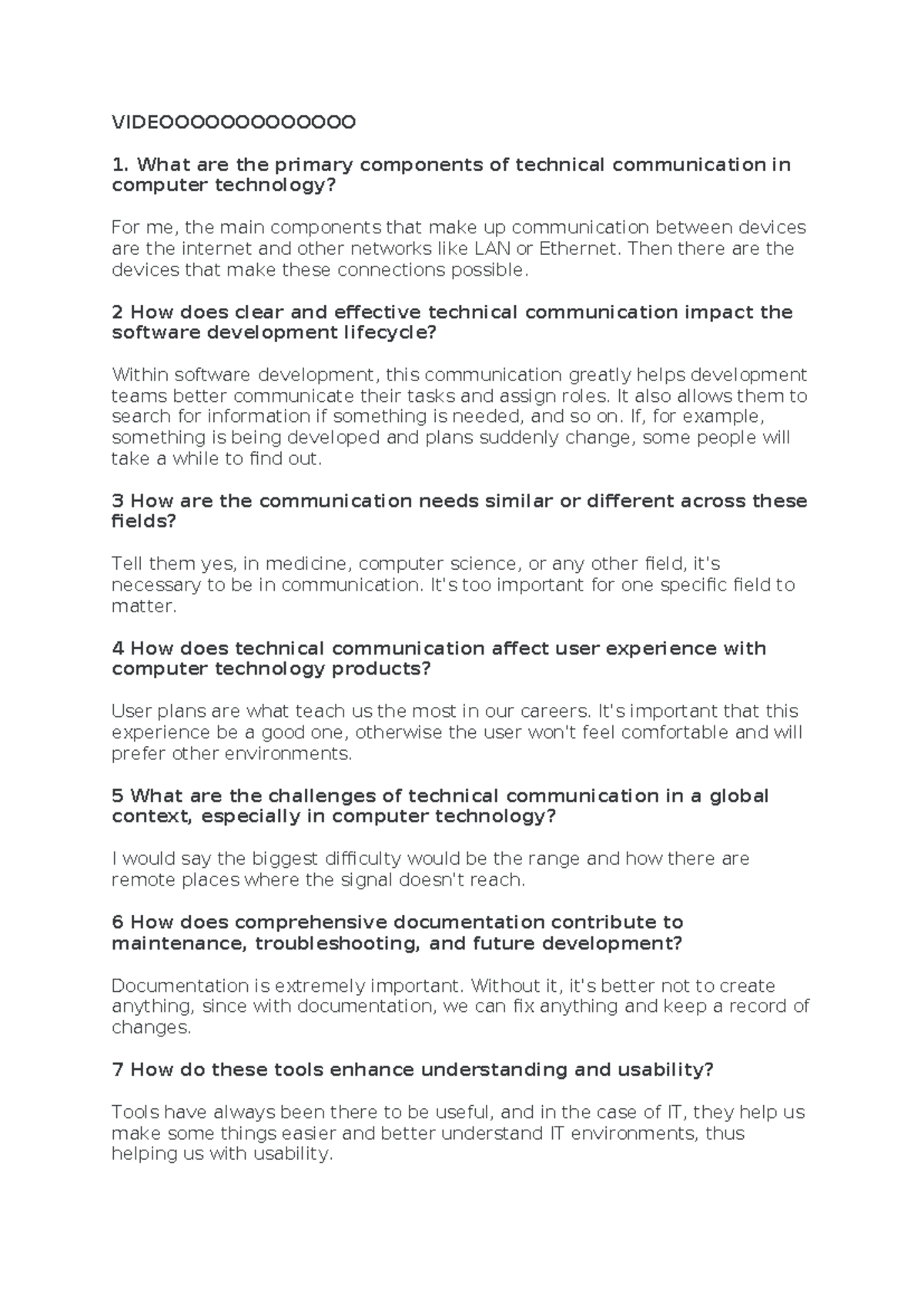 The Importance of Technical Communication in Computer Technology (CS101 ...