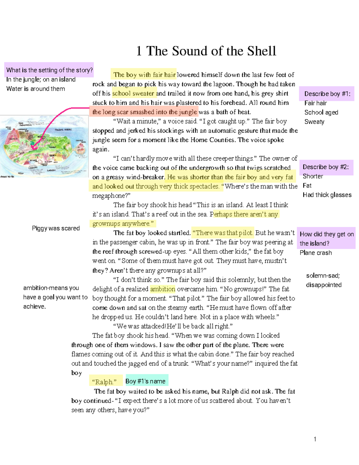 LOTF - Final Exam Notes: Annotations & Abridged Text Analysis - Studocu