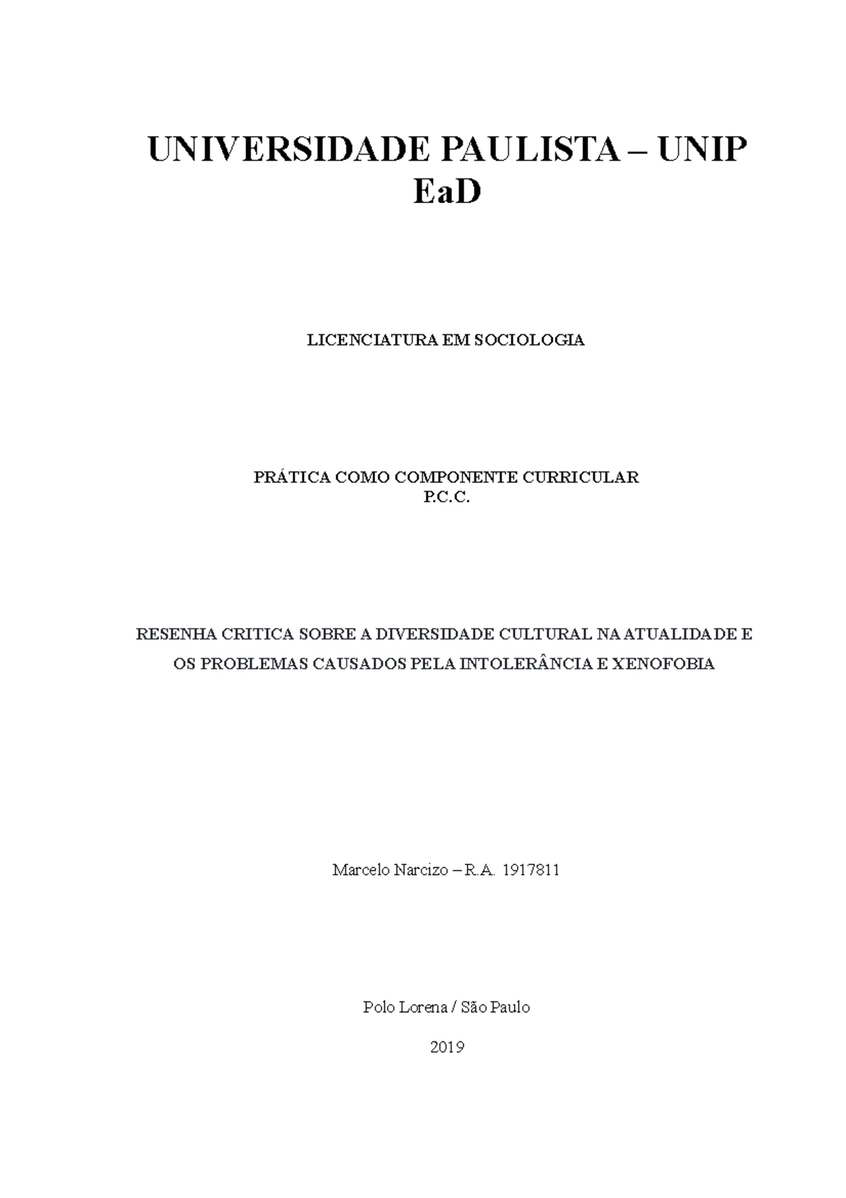 Proposta PCC IV - Prática como Componente Curricular Proposta de ...