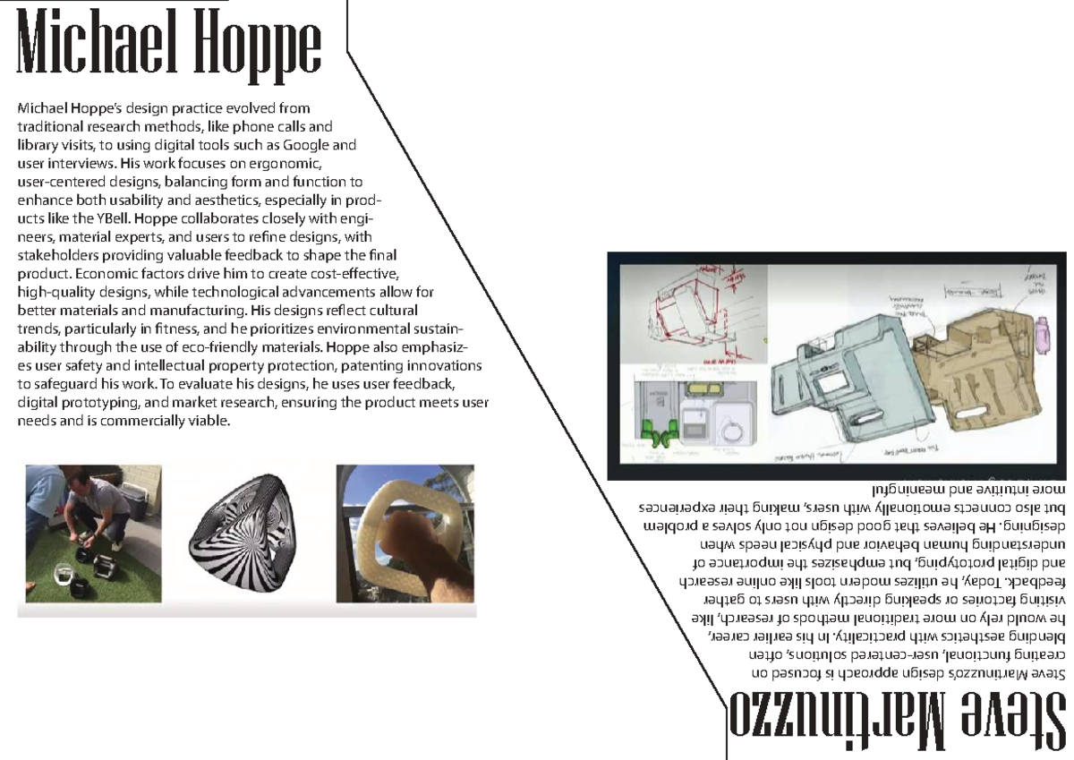 Design Evolution: Michael Hoppe & Steve Martinuzzo's Approaches - Studocu
