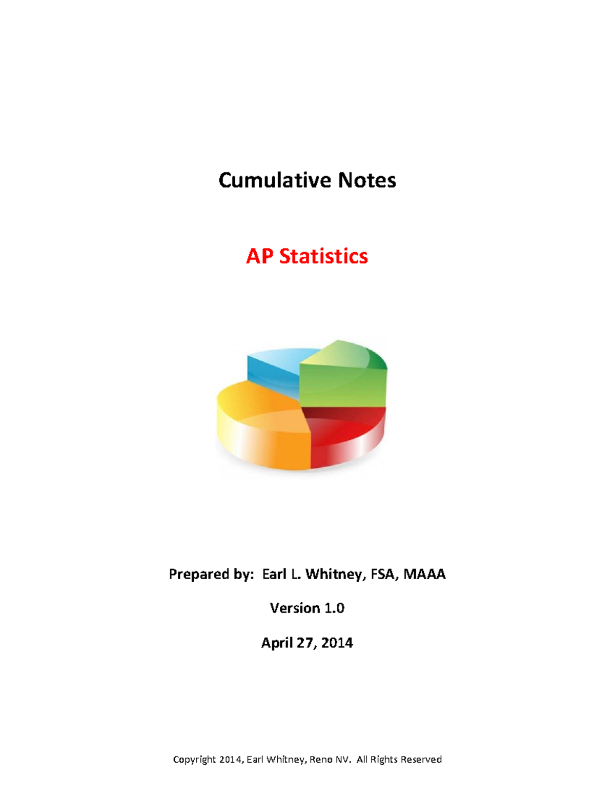 AP Statistics Cumulative Notes - Comprehensive Study Guide - Studocu
