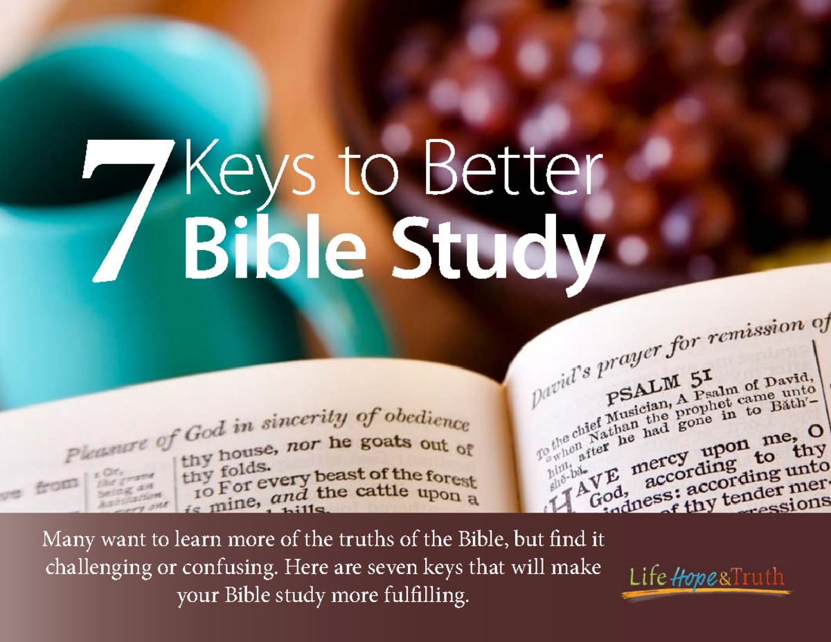 Life Hope Truth Study Guide: 7 Keys to Effective Bible Study - Studocu