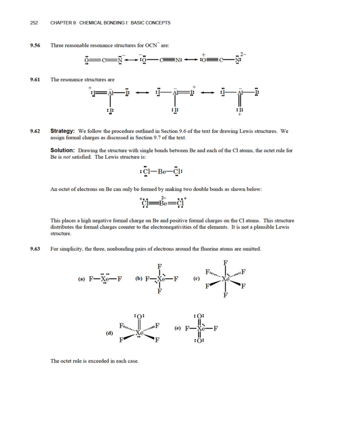252 CHEM 10: Chapter 9 - Chemical Bonding Concepts & Resonance - Studocu