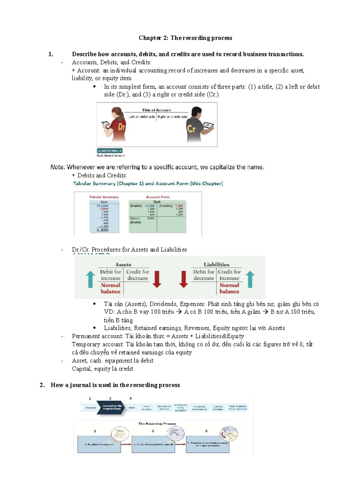 Chapter 2: Understanding the Recording Process in Accounting - Studocu