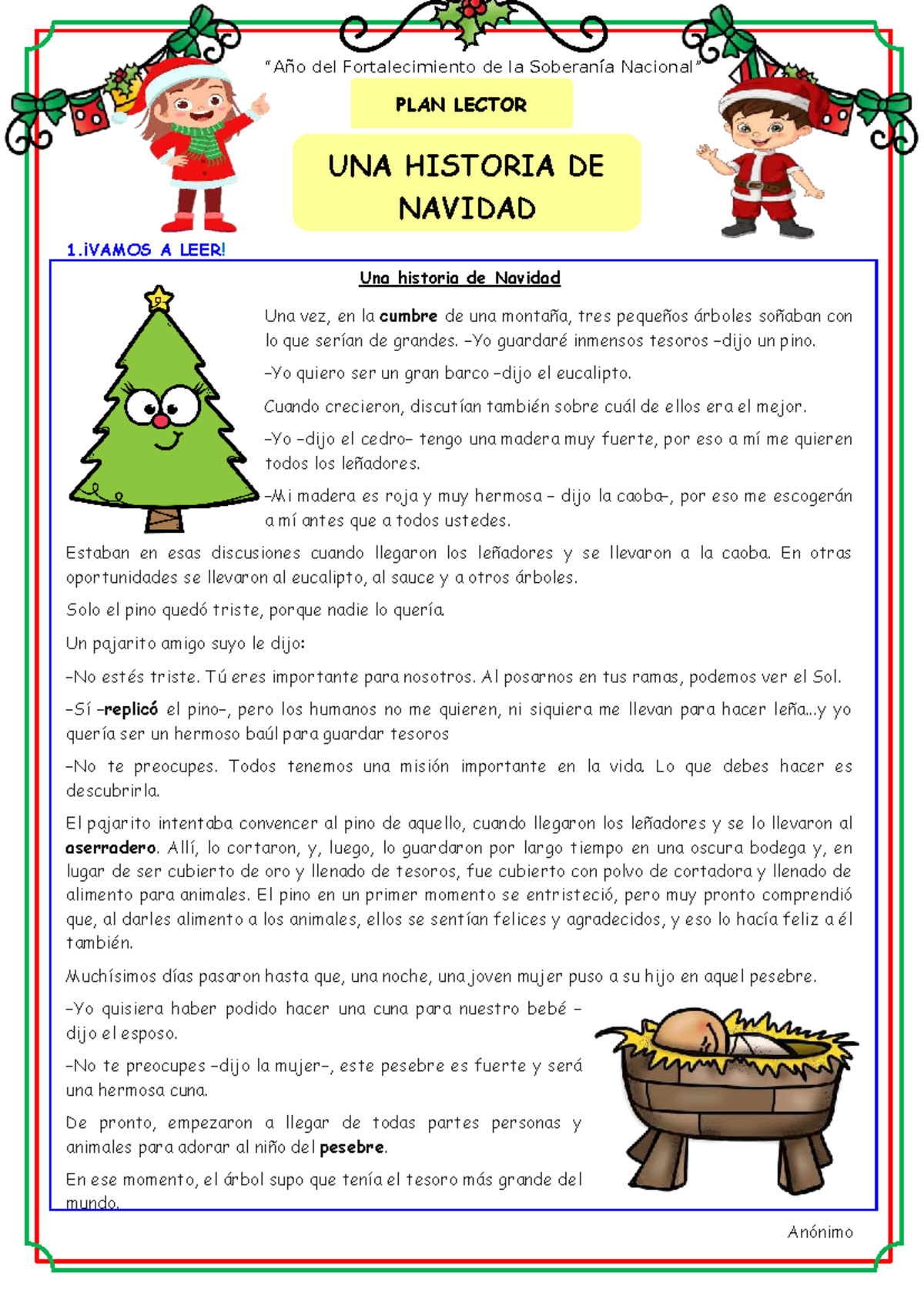 Actividad Jueves - PLAN Lector - Leemos Una Historia de Navidad - Studocu