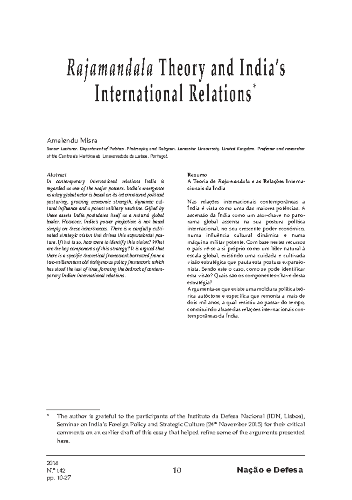 Rajamandala Theory in Contemporary Indian International Relations (POL ...