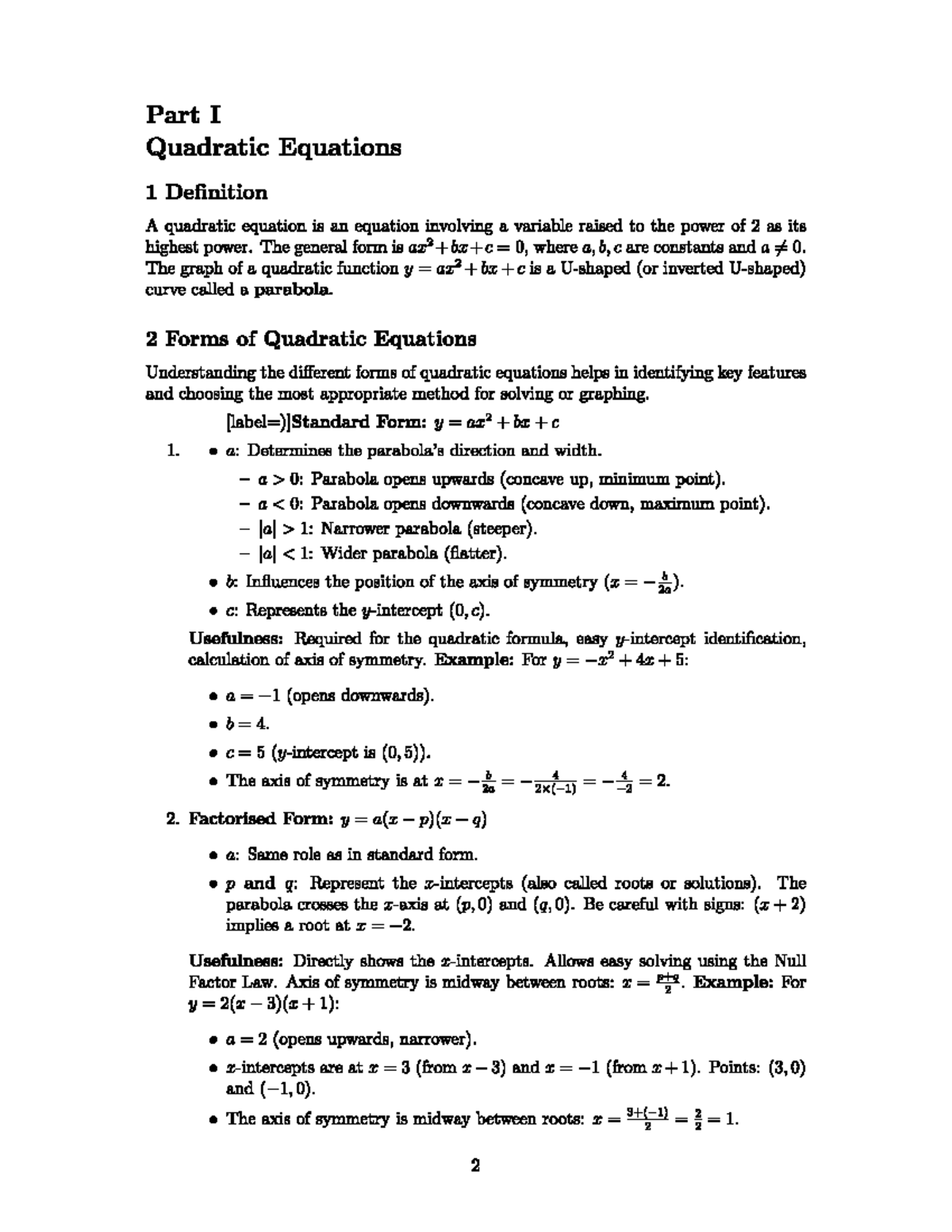 Quadratics Guide: Understanding Quadratic Equations and Their ...