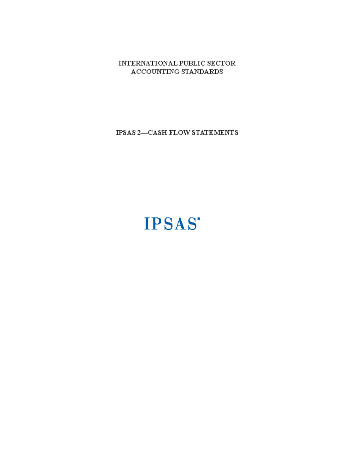 A11 - IPSAS 2: Comprehensive Overview of Cash Flow Statements - Studocu