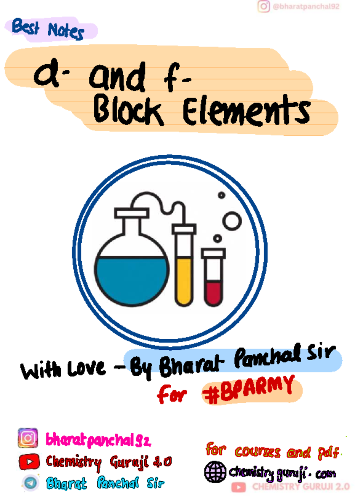 D and F Block Elements: CUET Notes by Sir Panchal - Studocu