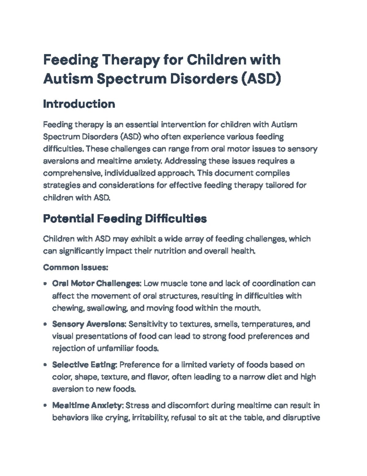 Feeding Therapy Strategies for Children with Autism (ASD) - Feeding ...