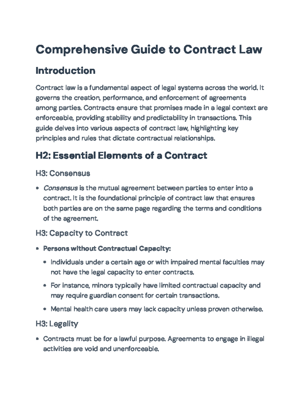 Contract Law: Essential Principles and Consumer Protection Guide ...