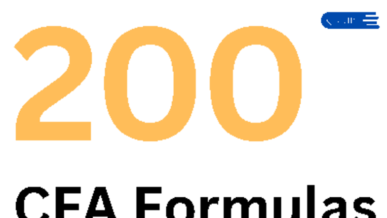 200 CFA Formulas Handbook: Essential Concepts for Level 1 Exam - Studocu