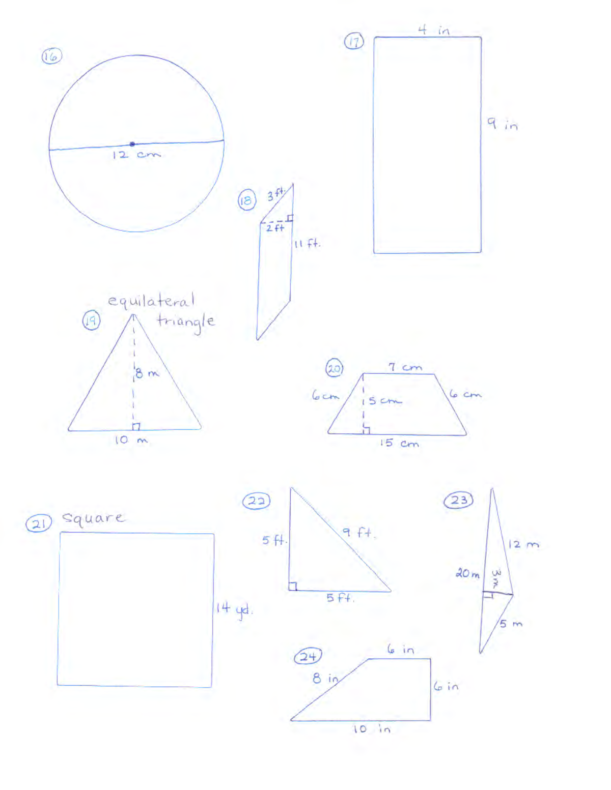 Study Guide: Perimeter/Circumference and Area - Studocu