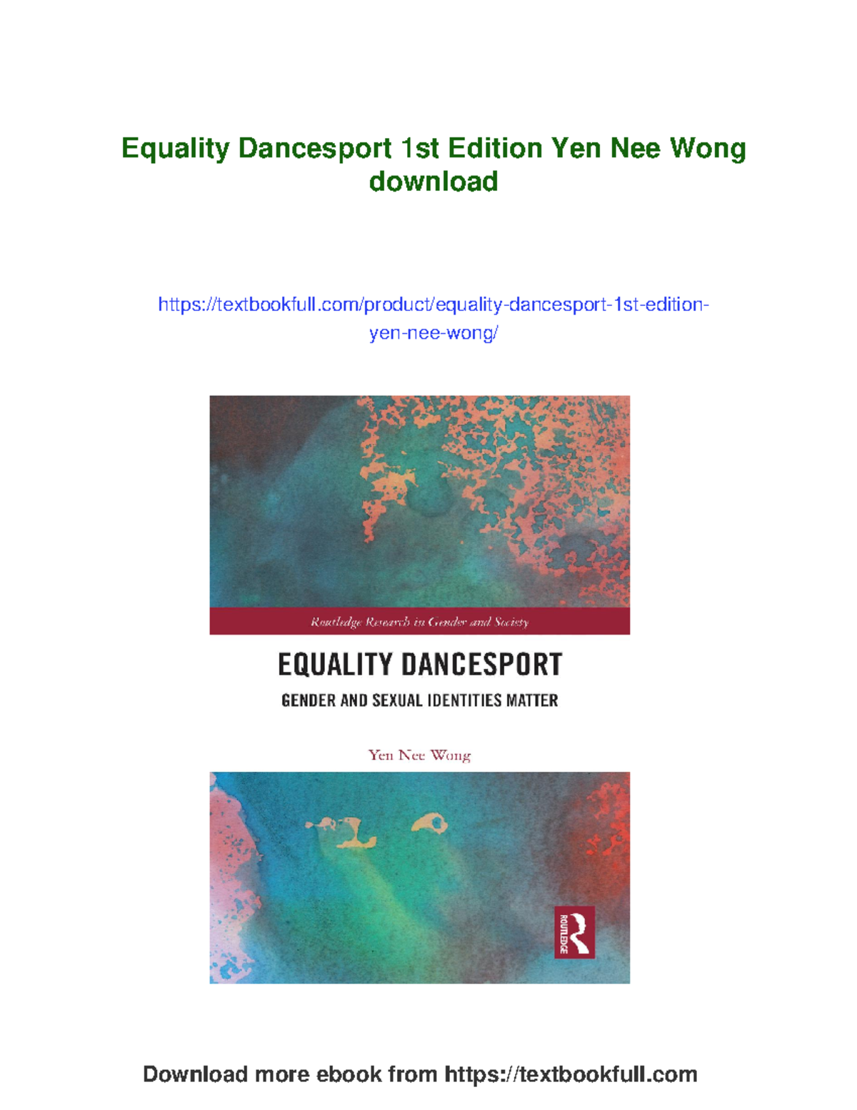Equality Dancesport: Gender & Sexual Identities in Ballroom Dancing ...