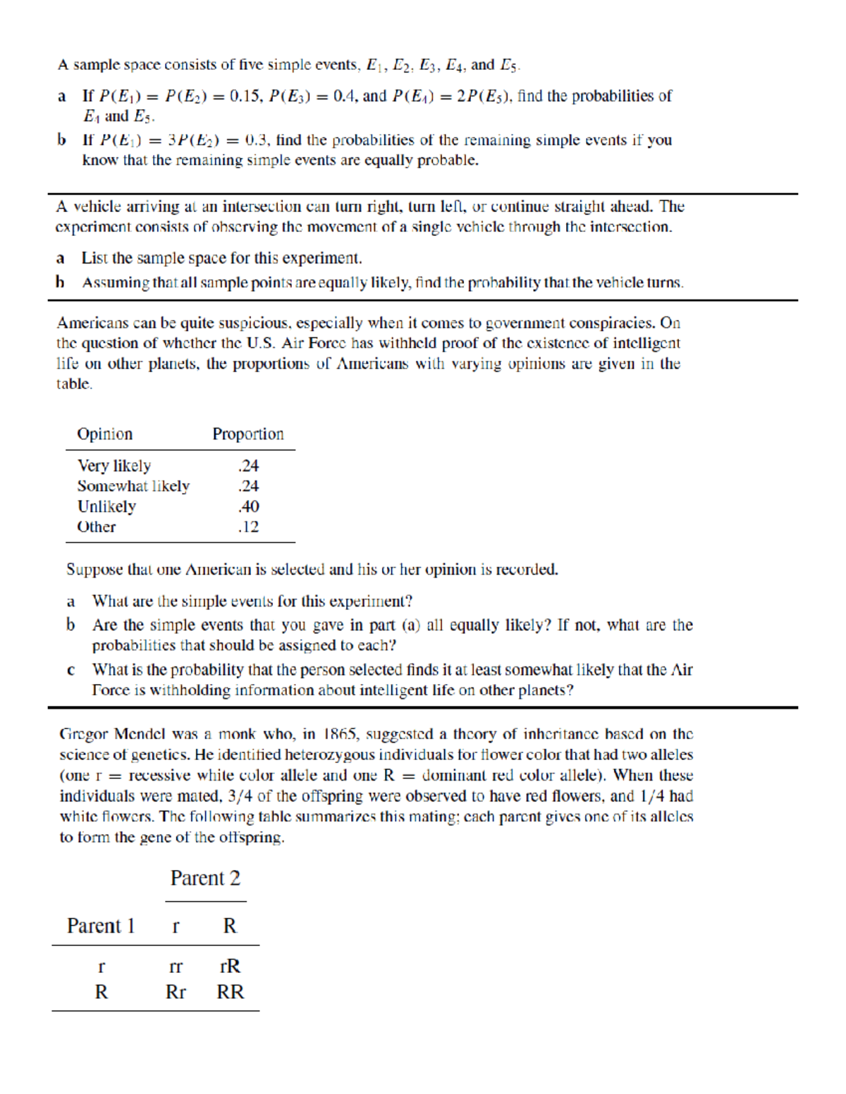 Probability and Statistics Problem Set 2: Analyzing Events and ...