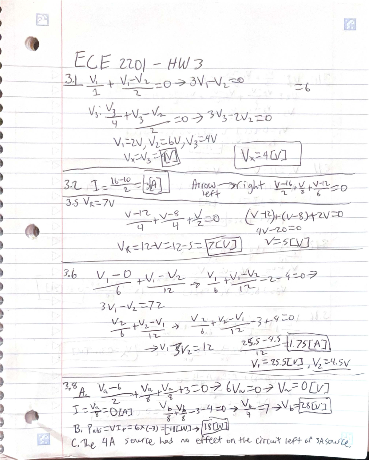 ECE 2201 HW 3: Circuit Analysis and Voltage Calculations - Studocu
