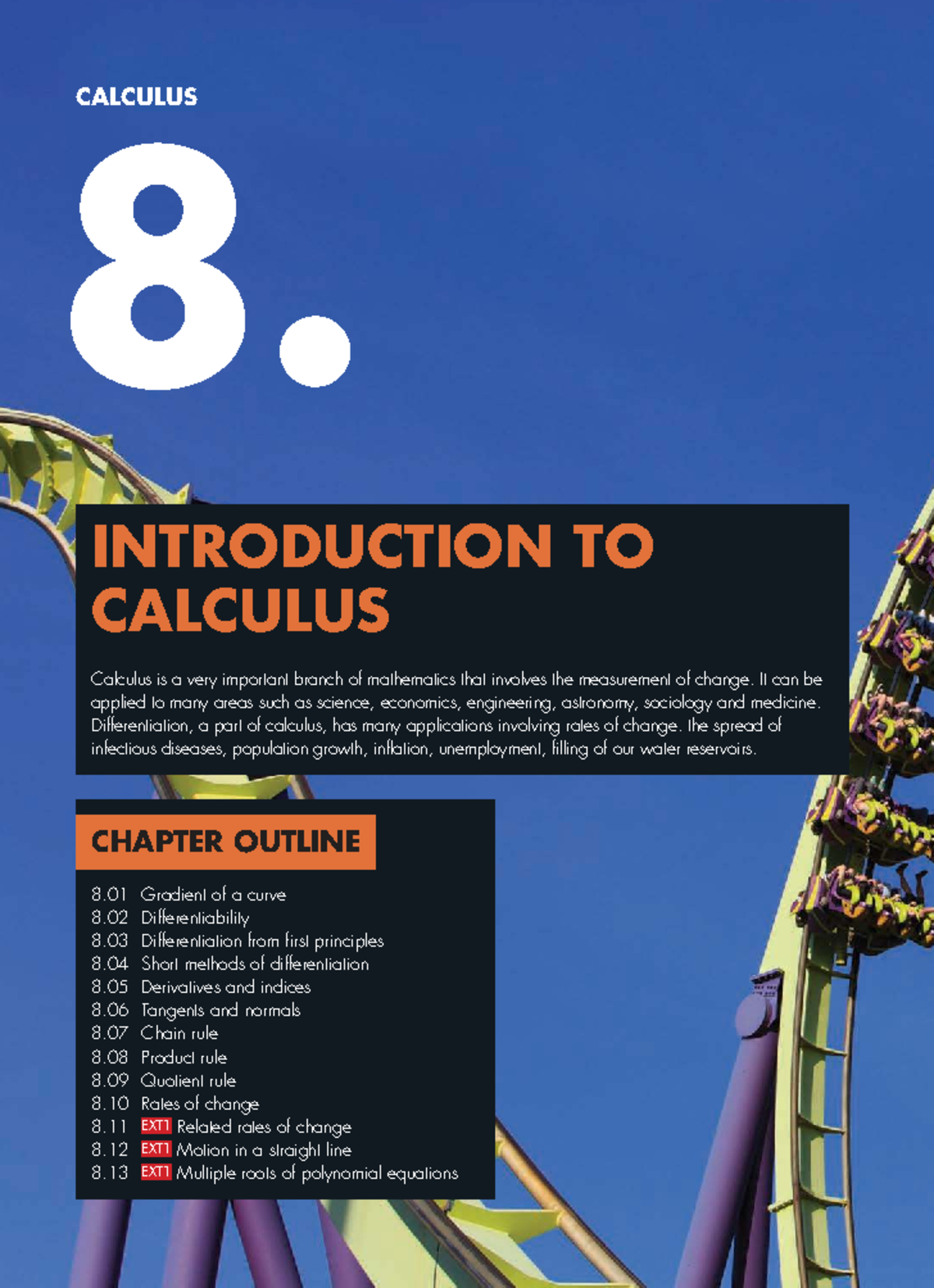 Chapter 8: Introduction to Calculus (MATHS EXT1) - Studocu