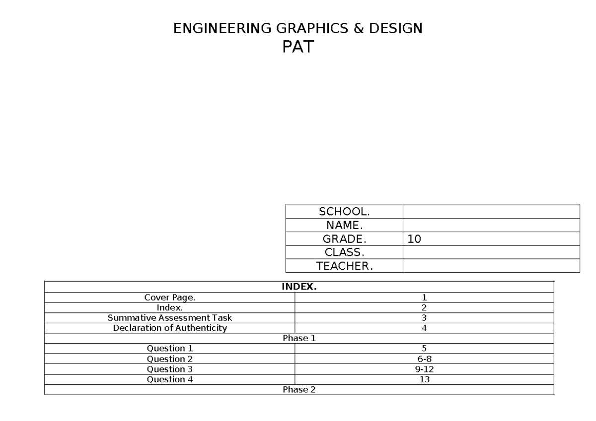 EGD 10 - Mechanical Assembly Redesign Assessment Task - Studocu
