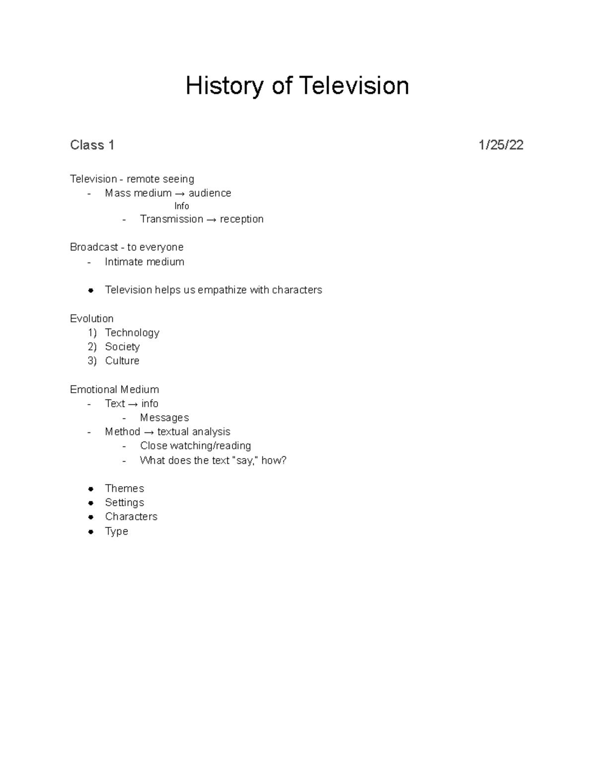 HIST 101: Comprehensive Notes on the History of Television - Studocu