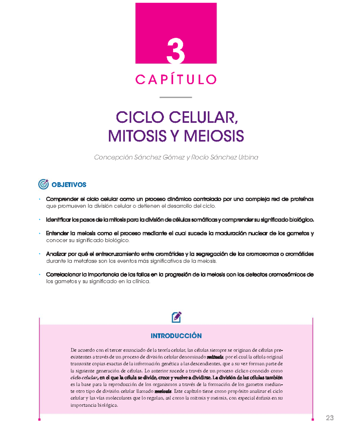 Capítulo 3: Ciclo Celular, Mitosis y Meiosis - Conceptos Clave y ...