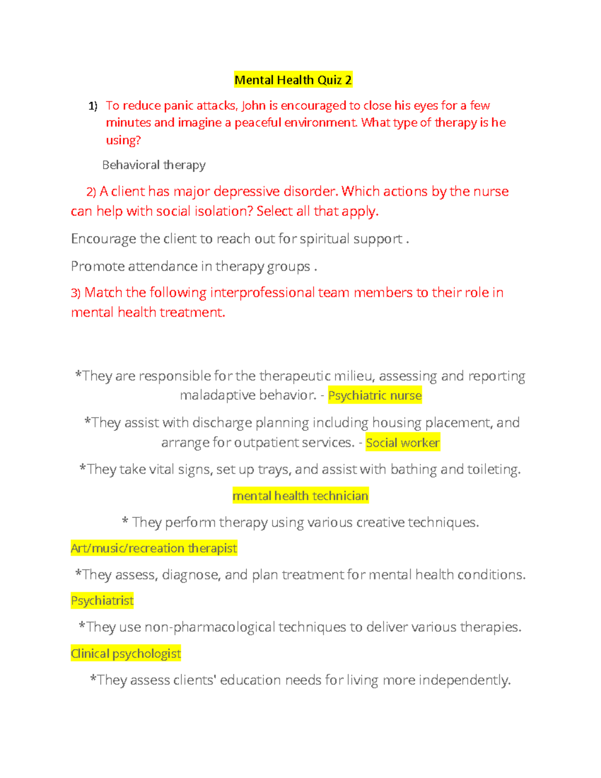 NR326 Mental Health Quiz 2: Topics & Key Concepts for Success - Studocu