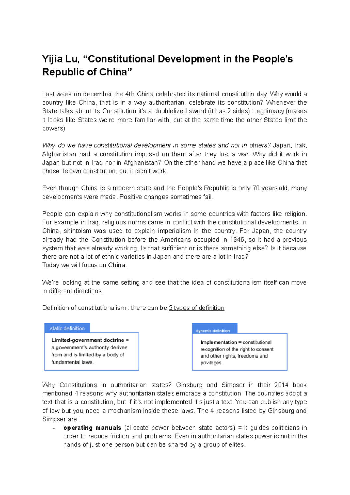 Constitutional Development in the People’s Republic of China - Yijia Lu ...
