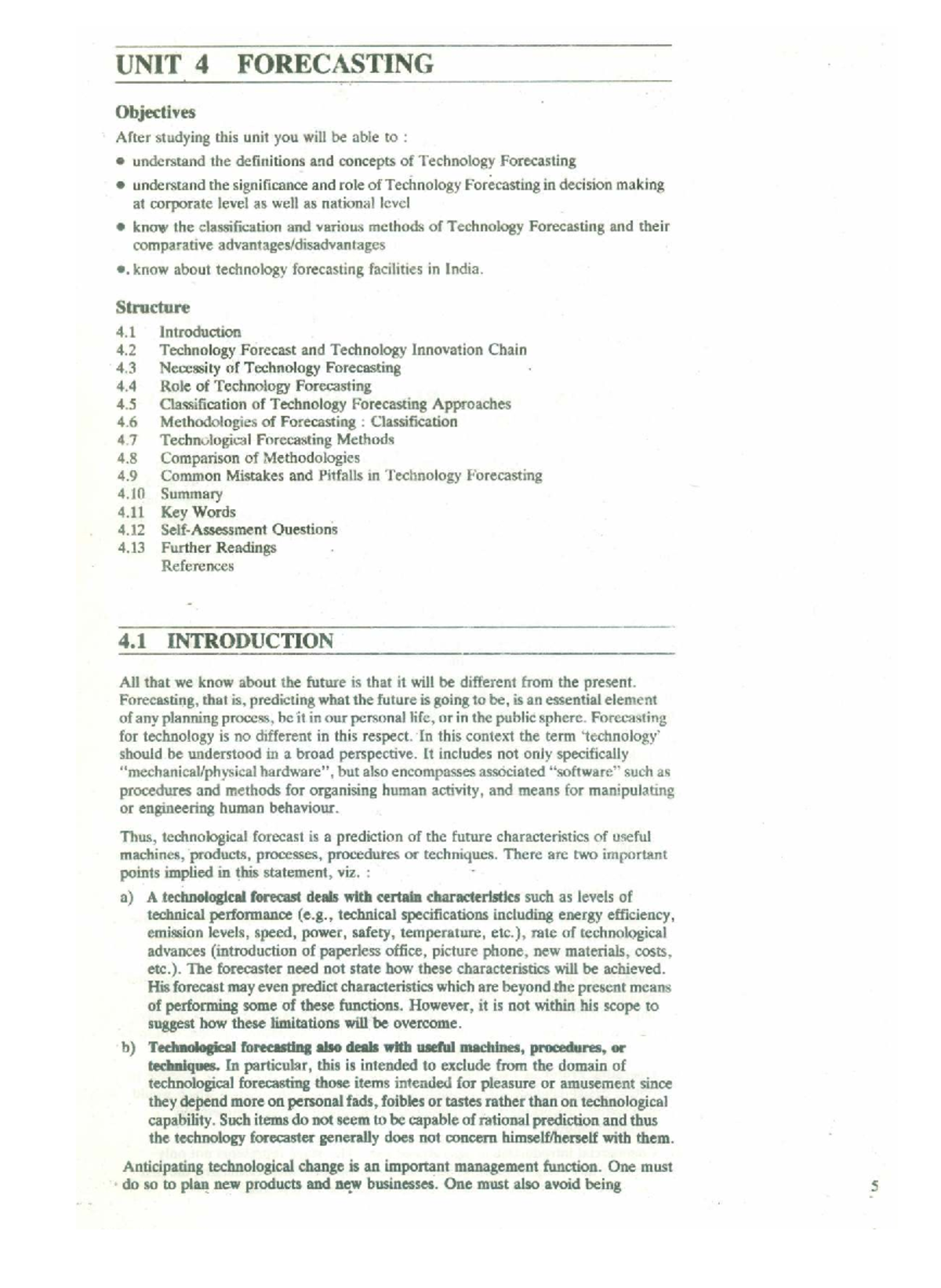 UNIT 4 - Technology Forecasting: Concepts, Methods, and Applications ...