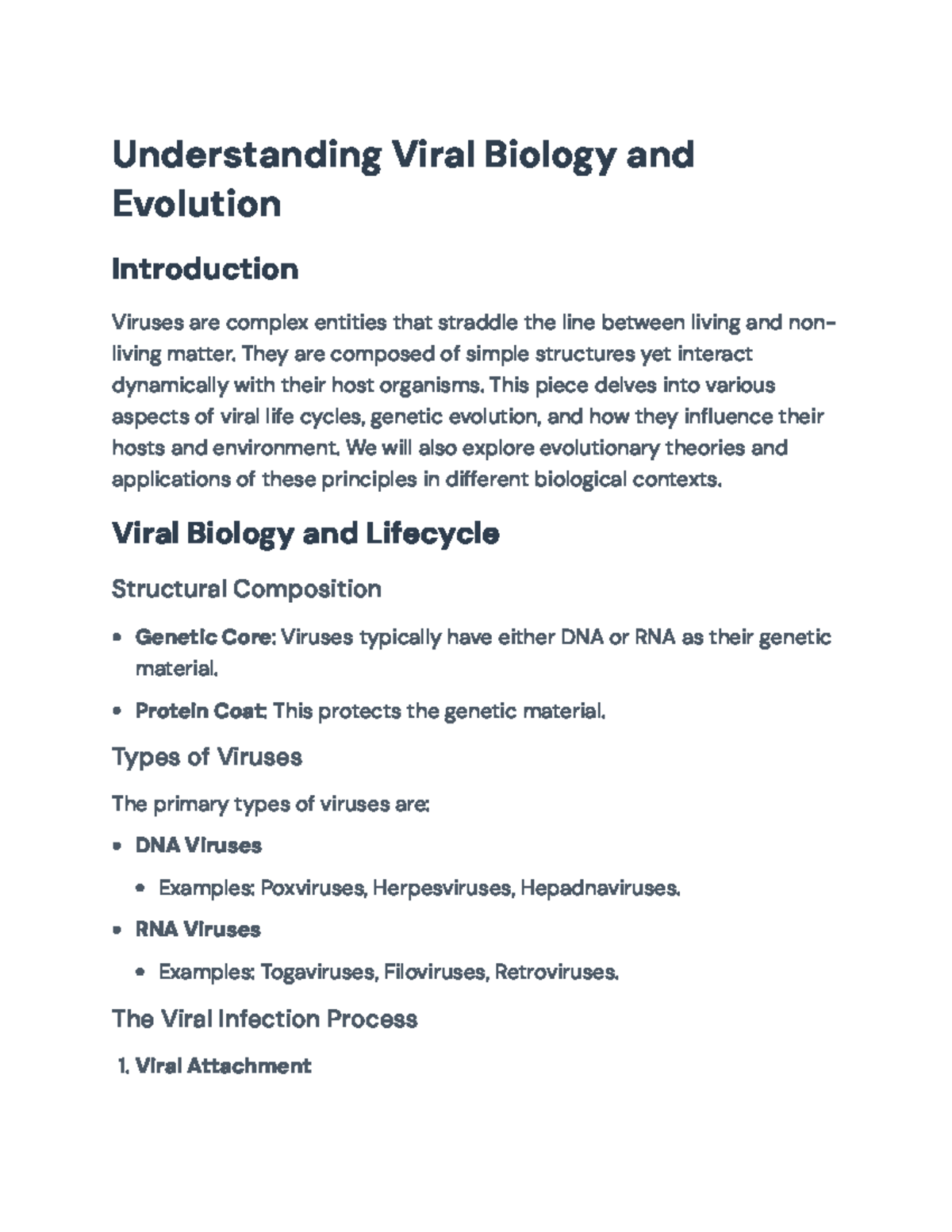 Viral Biology, Evolutionary Mechanisms, and Population Dynamics ...