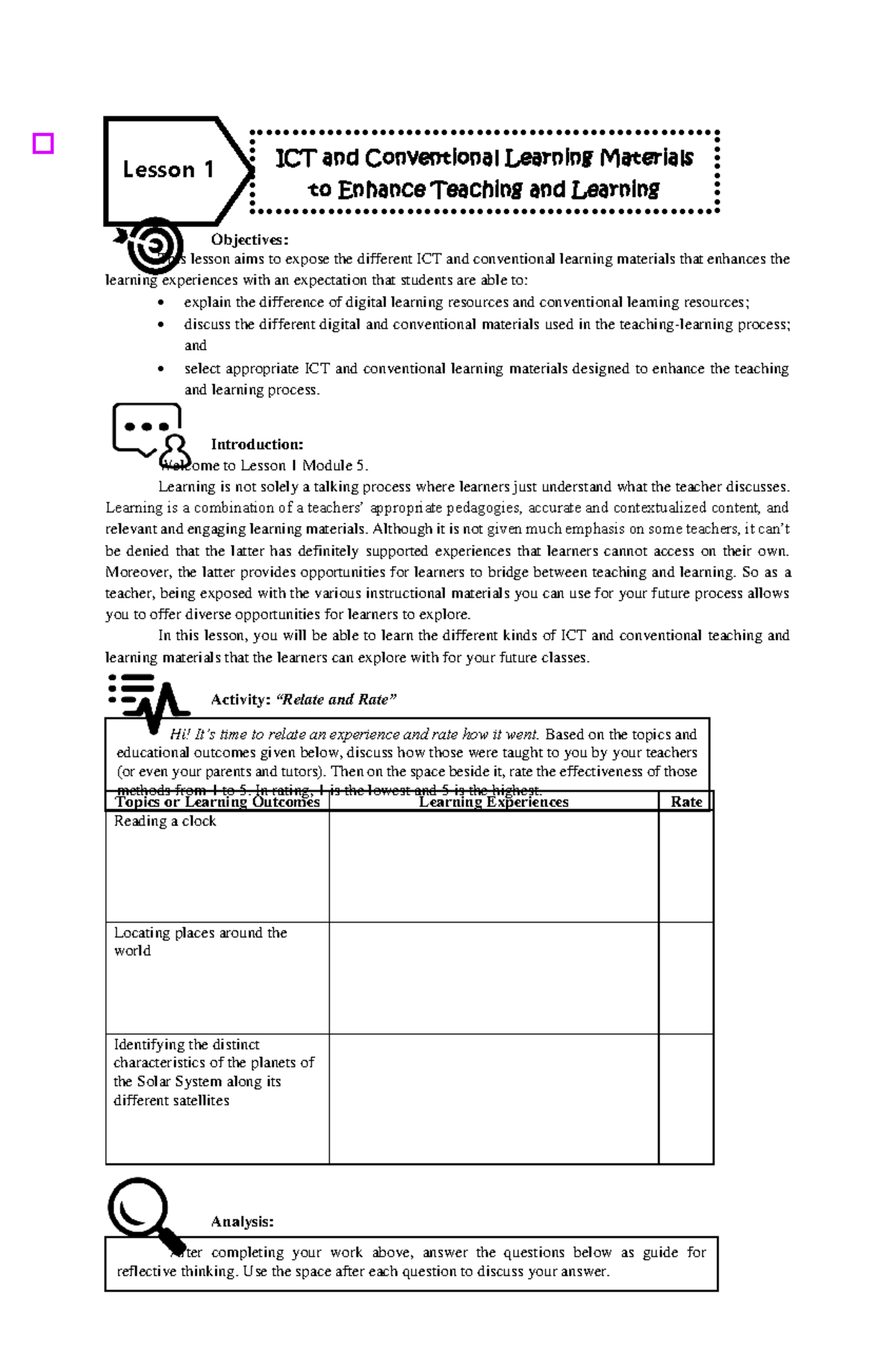 ICT and Conventional Learning Materials: Enhancing Teaching & Learning ...