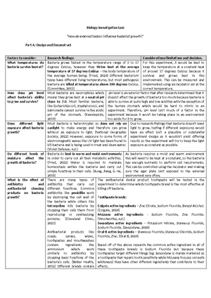 Task 11 - SHE - Topic 1, 2, or 3 - open ended - Stage 2 Biology ...