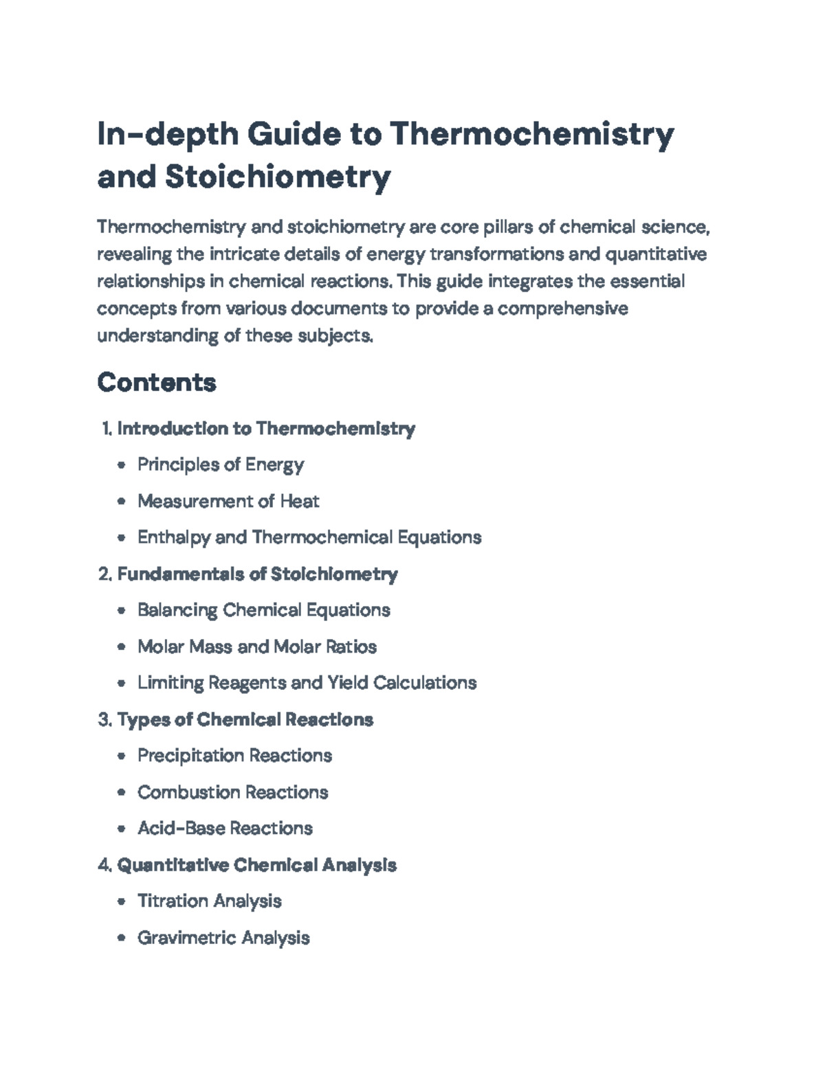 Thermochemistry and Stoichiometry: Key Concepts and Techniques Guide ...