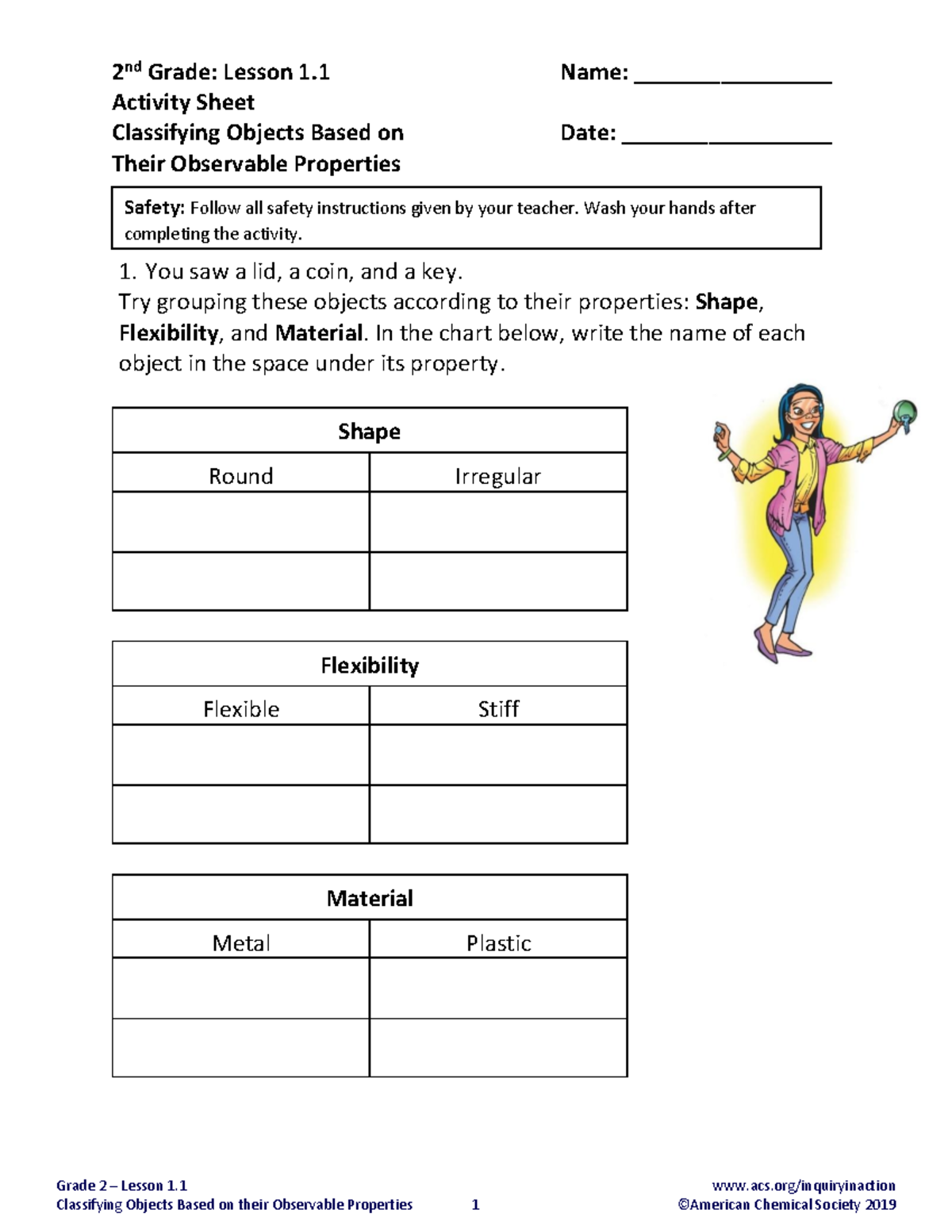 2nd Grade: Lesson 1.1 Activity Sheet on Classifying Objects - Studocu