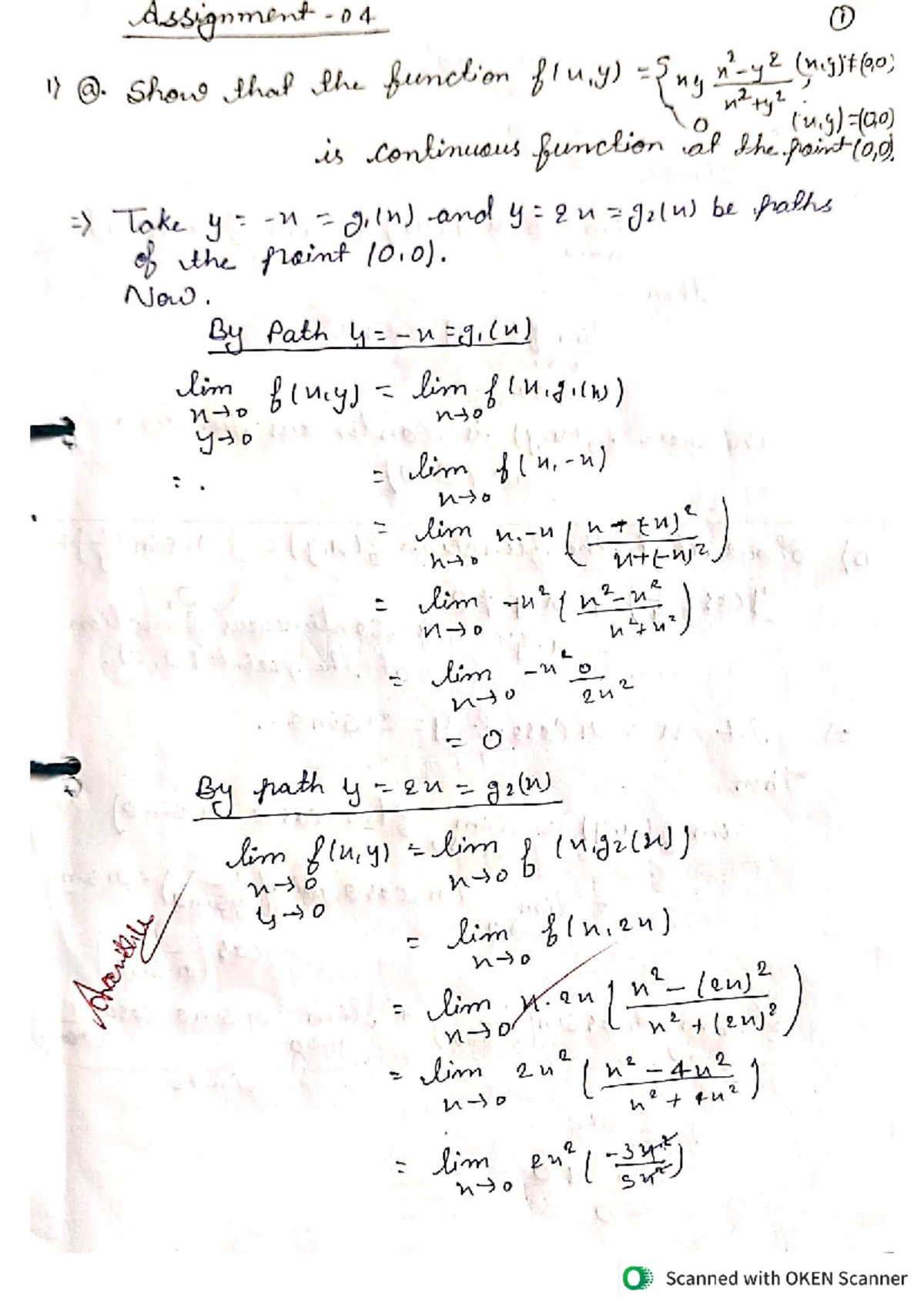 Math Assignment 4 Solutions for Course Code: MATH101 - Studocu
