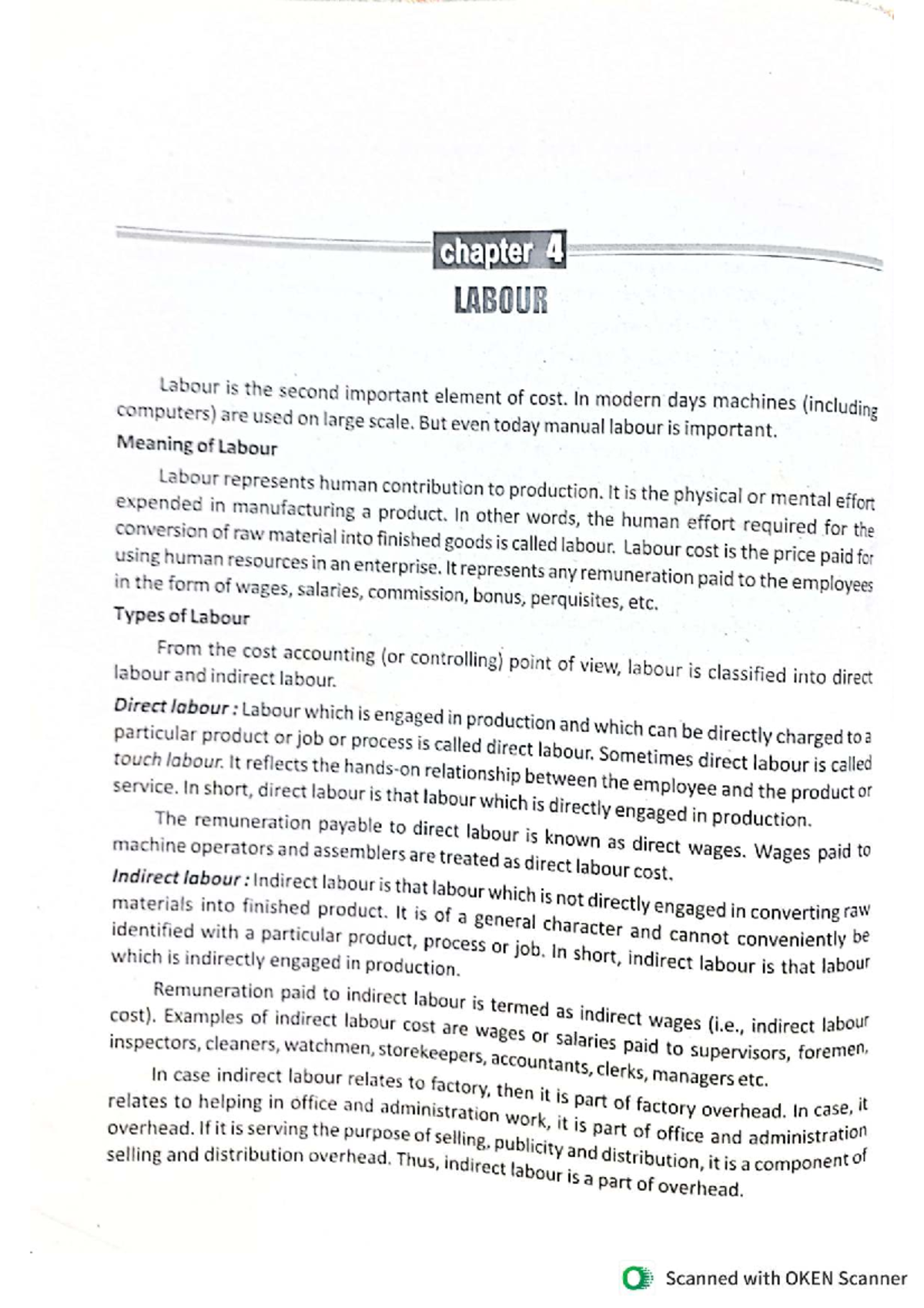 Labour Cost Analysis: Direct vs Indirect Labour (Course Code: LAB 101 ...
