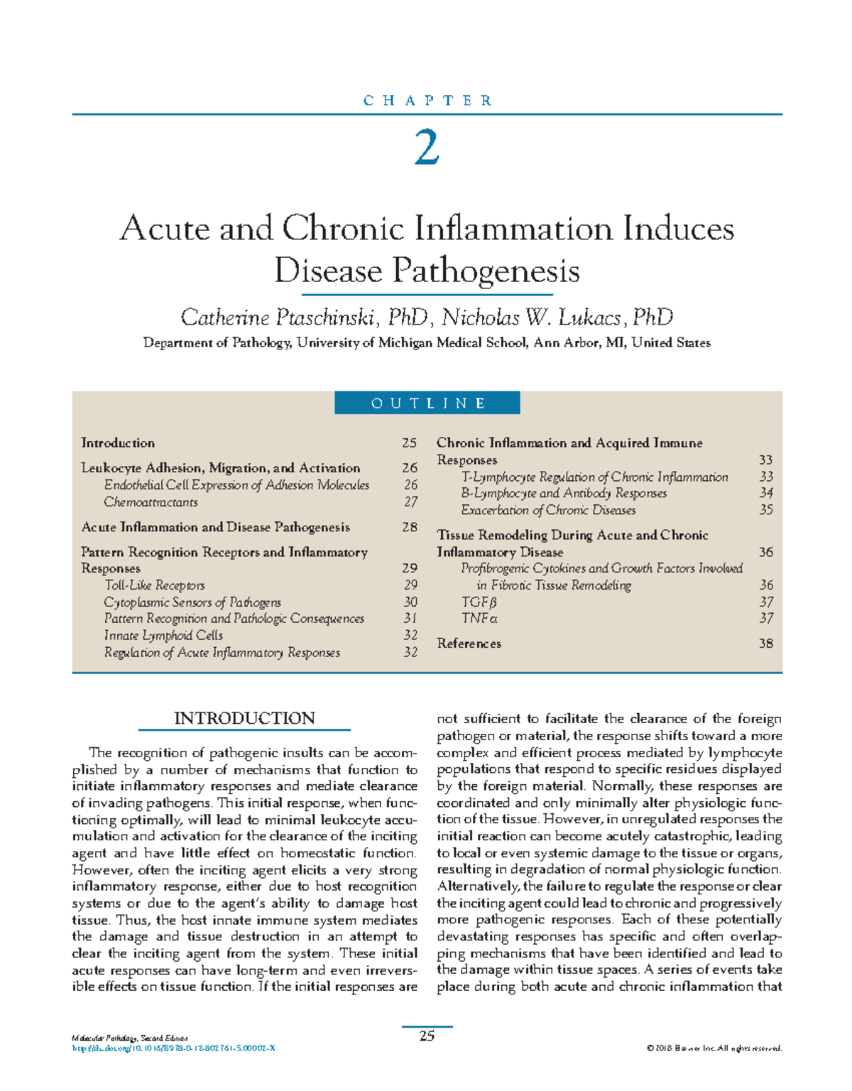 Chapter 2: Acute and Chronic Inflammation in Disease Pathogenesis ...