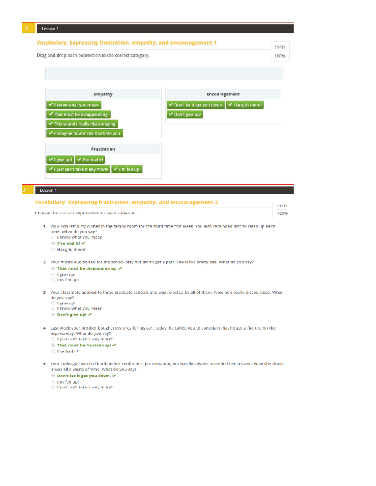 Unit 3 Vocabulary and Grammar: Expressing Emotions and Overcoming ...