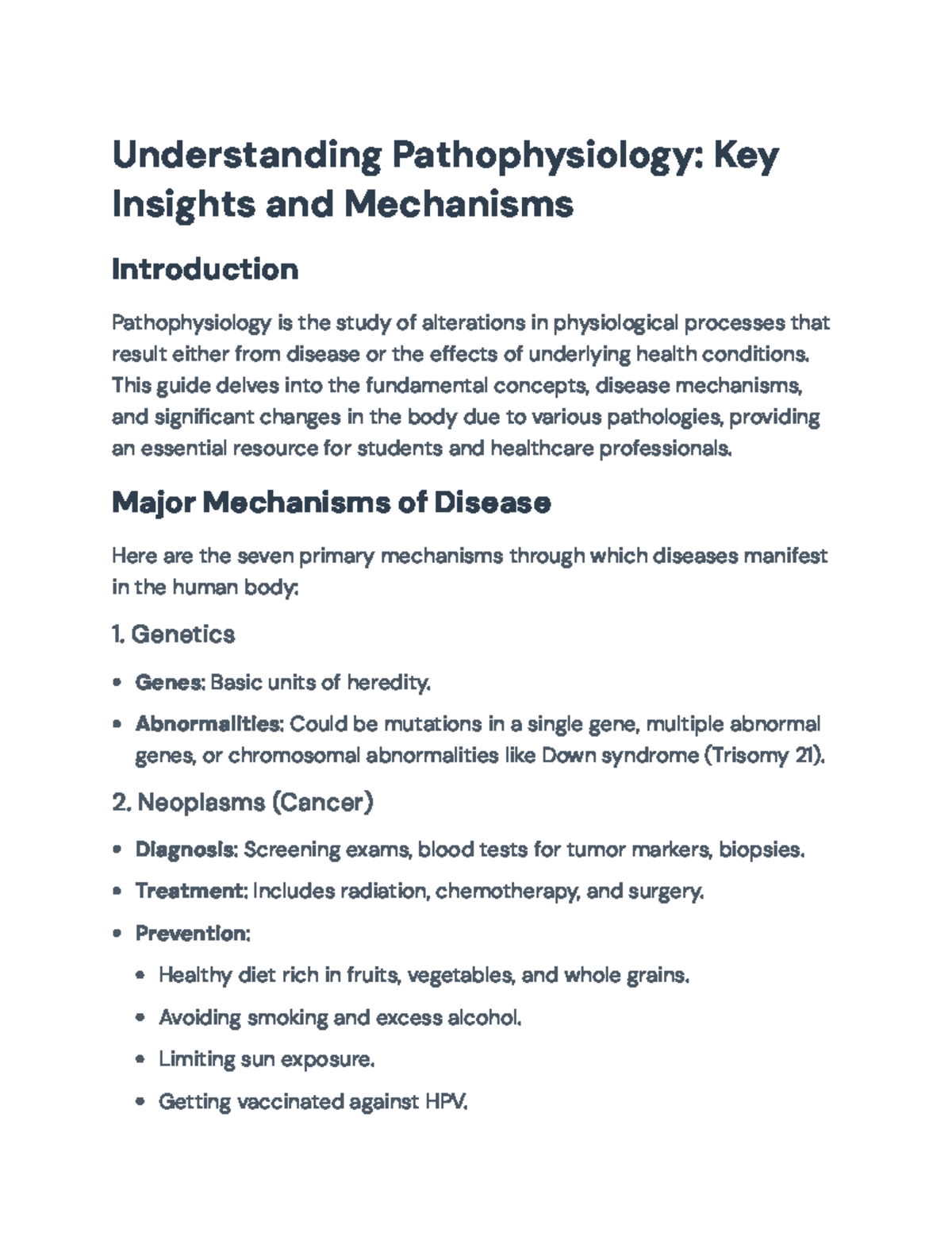 Pathophysiology Overview: Key Mechanisms and Insights into Diseases ...