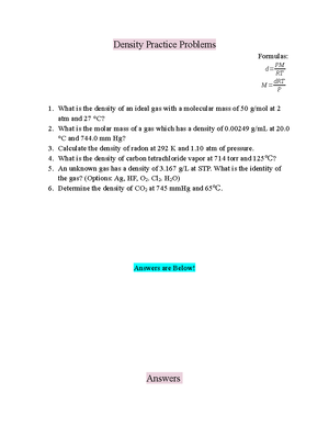 Partial Pressure Practice Problems - Partial Pressure Practice Problems ...