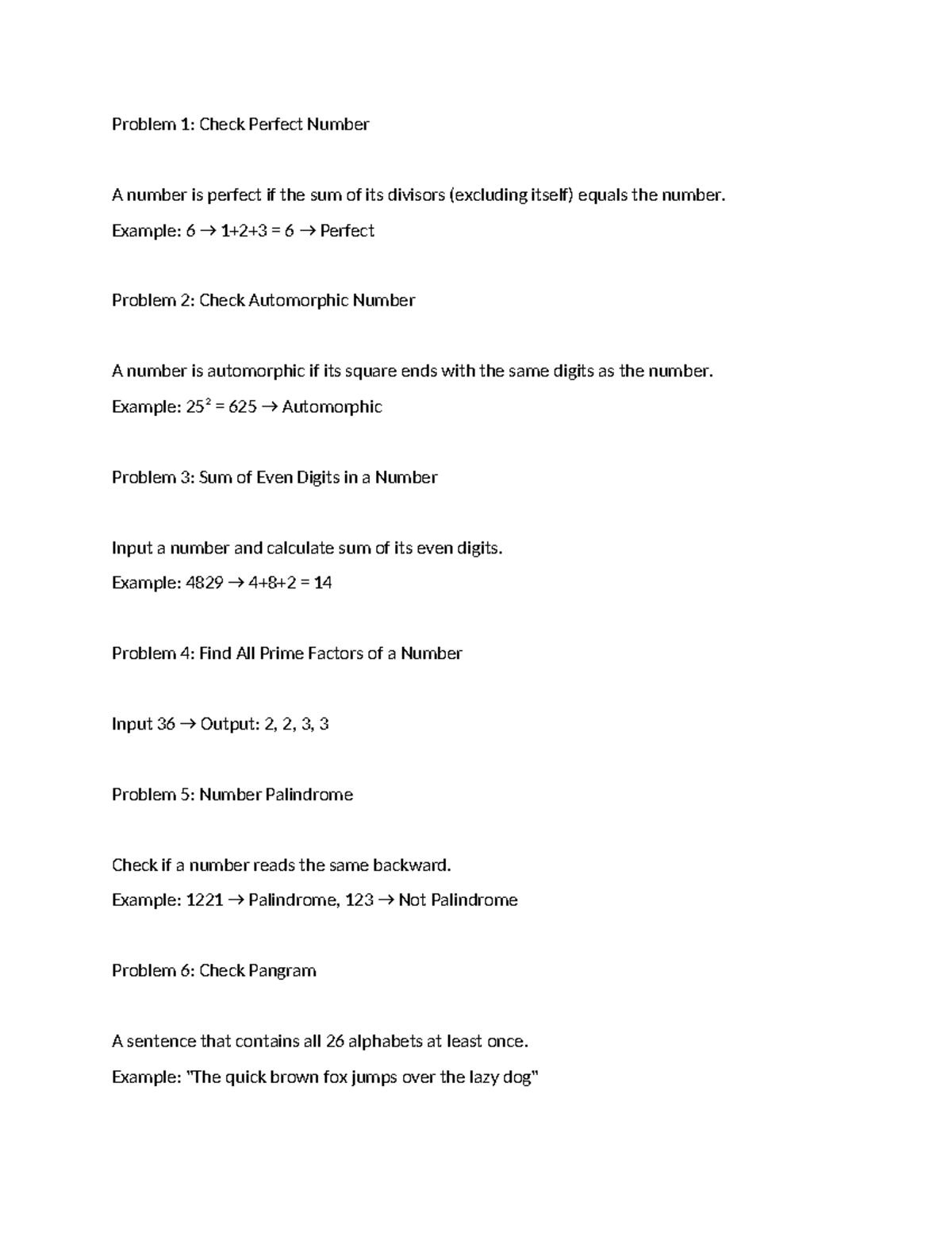 Loop and Conditional Statement Assignment: Perfect Numbers & More - Studocu