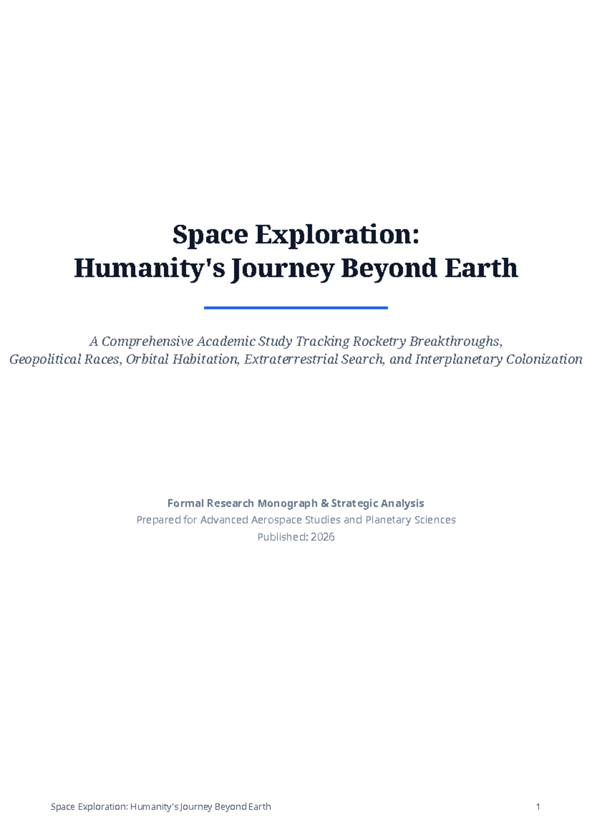 Space Exploration: A Comprehensive Study on Rocketry & Colonization ...