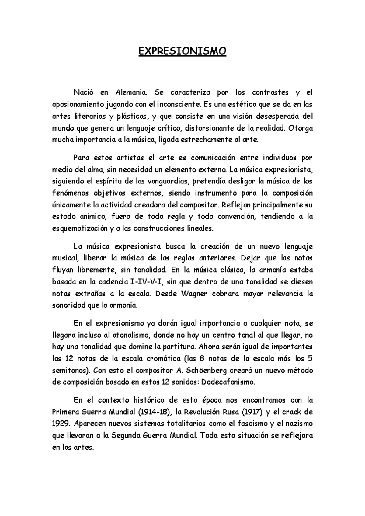 Expresionismo en Música: Atonalidad y Nuevas Corrientes Artísticas ...