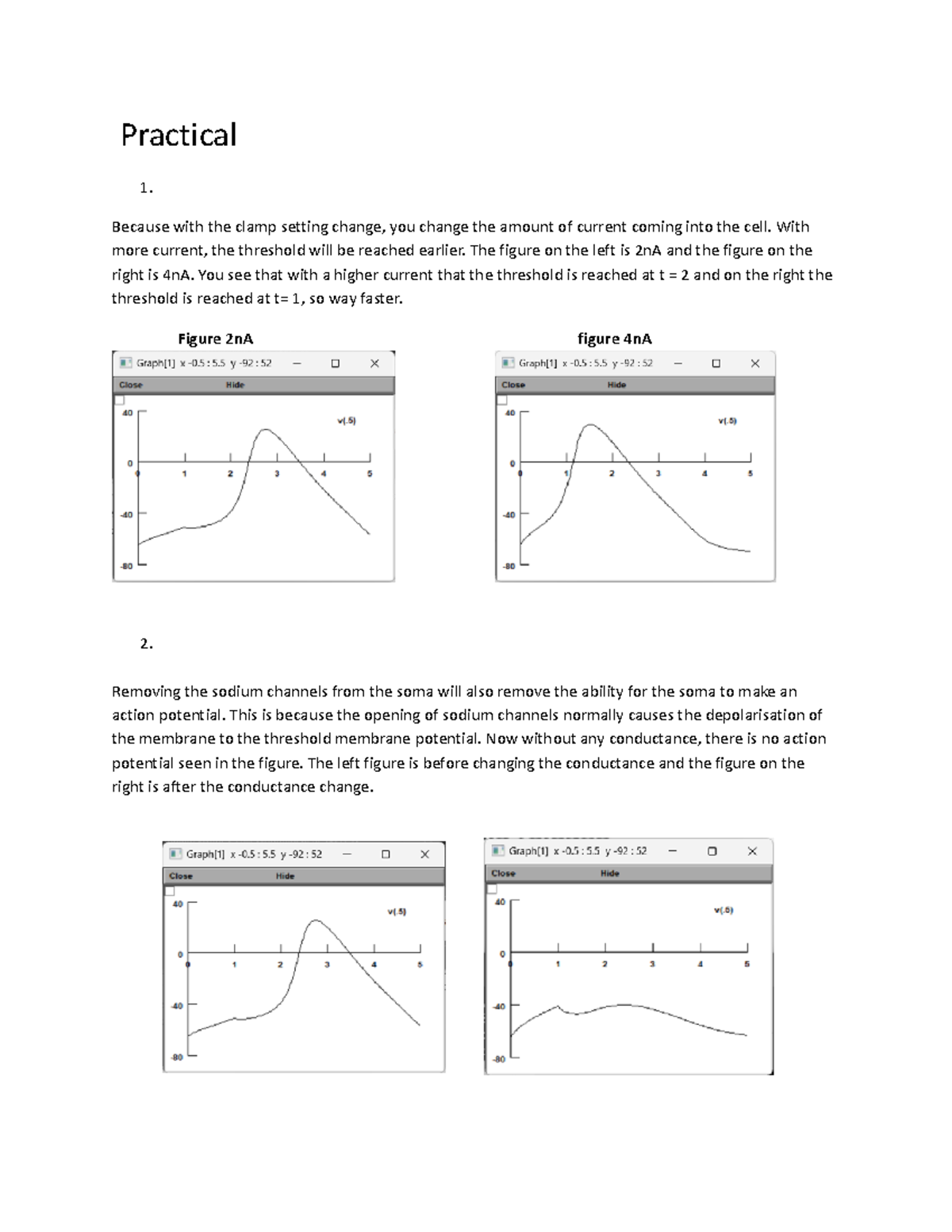 COMP Practical Exercises on Neuronal Action Potentials and Modeling ...