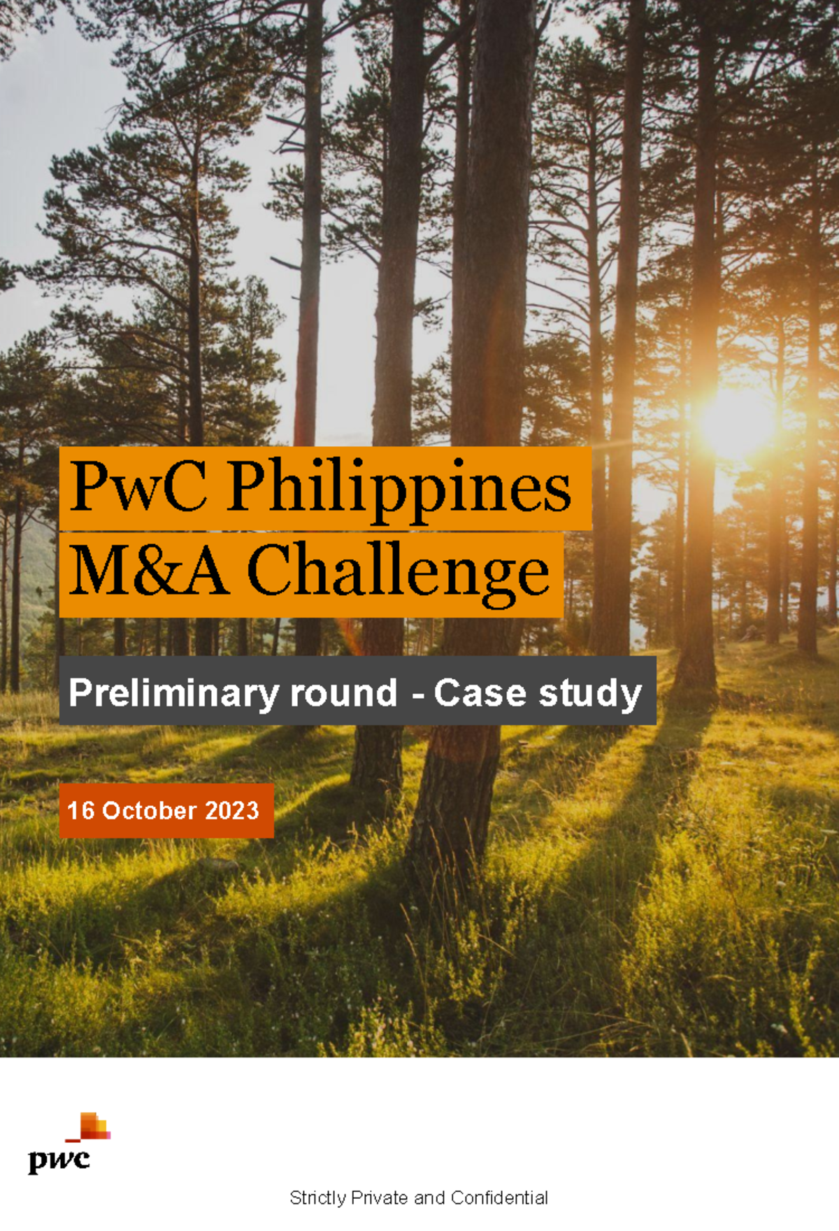 MA-2023 Prelim Case Study: PwC M&A Challenge Overview - Studocu